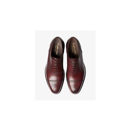 Loake Strand burgundy 5 eye semi brogue oxford UK Men's Size 11