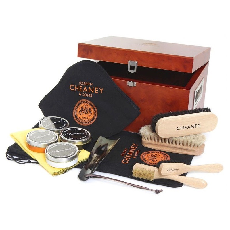 Cheaney Wooden Valet Shoe Care Box