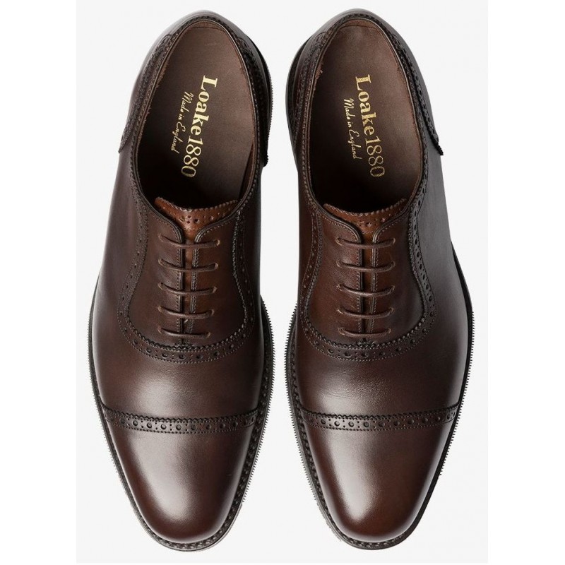 Loake Fleet dark brown 5 eye oxford UK Men's Size 7.5