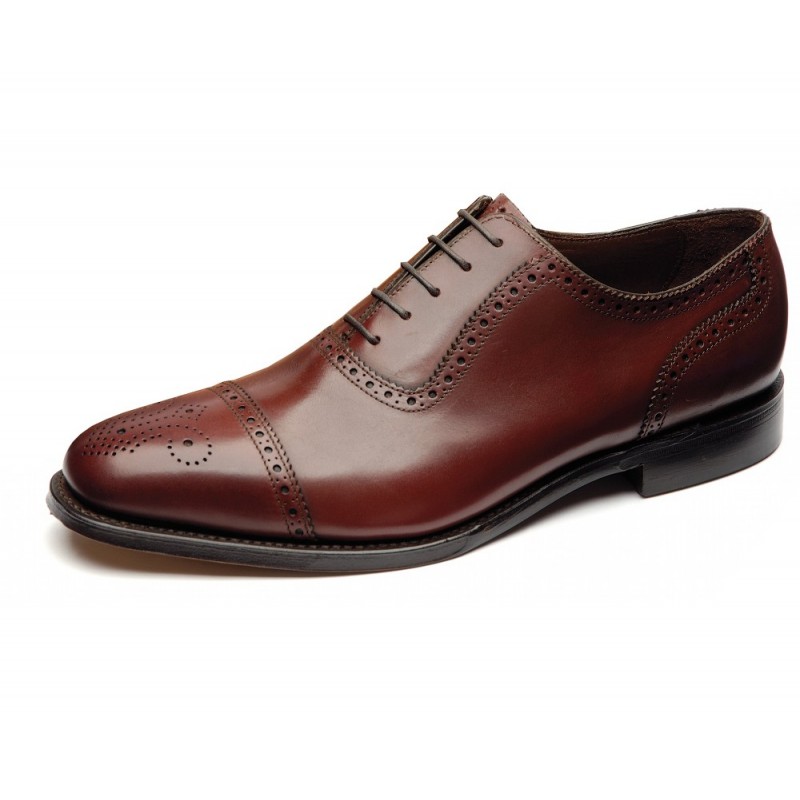 Loake Strand burgundy 5 eye semi brogue oxford UK Men's Size 11