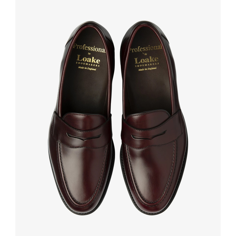 Loake Imperial R burgundy calf loafer UK Men's Size 7